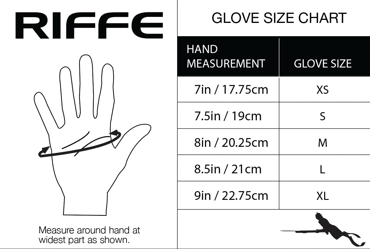 RIFFE Black Amara / Camo Neoprene Spearfishing and freediving Gloves ...